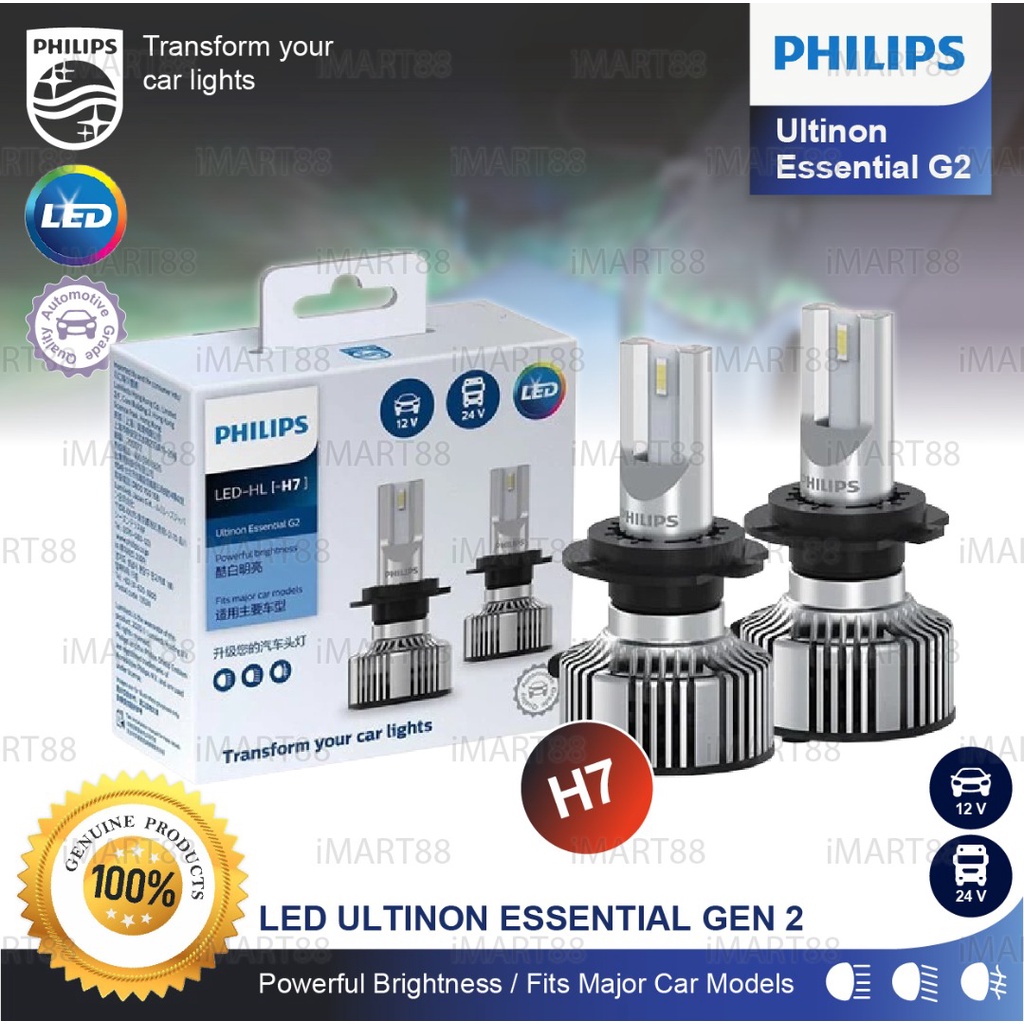 Philips Ultinon Essential LED GEN2 H7 Headlight Fog Lamp Bulb 12V 24V ...