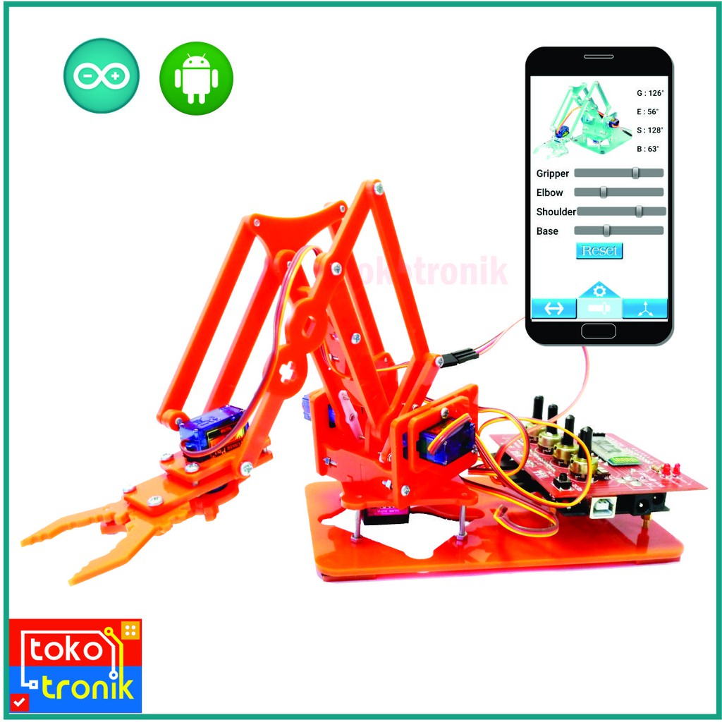 Arduino Uno Robot Arm Kit - Arduino Arm Robot | Shopee Malaysia