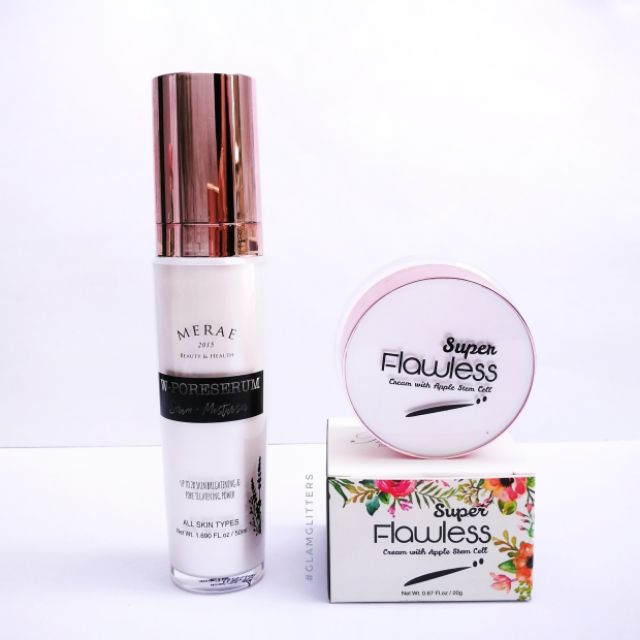 💥SALE💥 WPORESERUM + SUPER FLAWLESS CREAM - MERAE BEAUTY | Shopee Malaysia