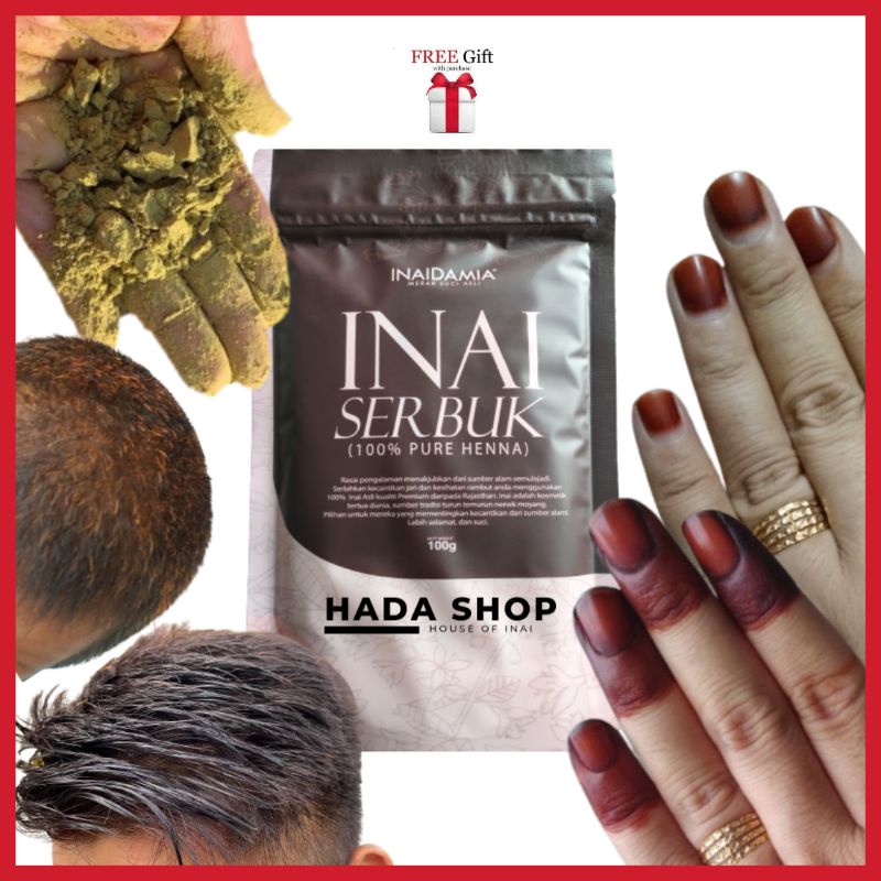 Inai Damia Inai Serbuk Pure Henna 100grm / Inai Pokok / Inai Kampung ...