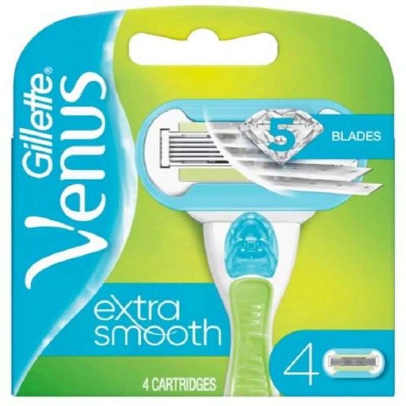 GILLETTE VENUS EXTRA SMOOTH REFILL 5 BLADES (4 CARTS) | Shopee Malaysia
