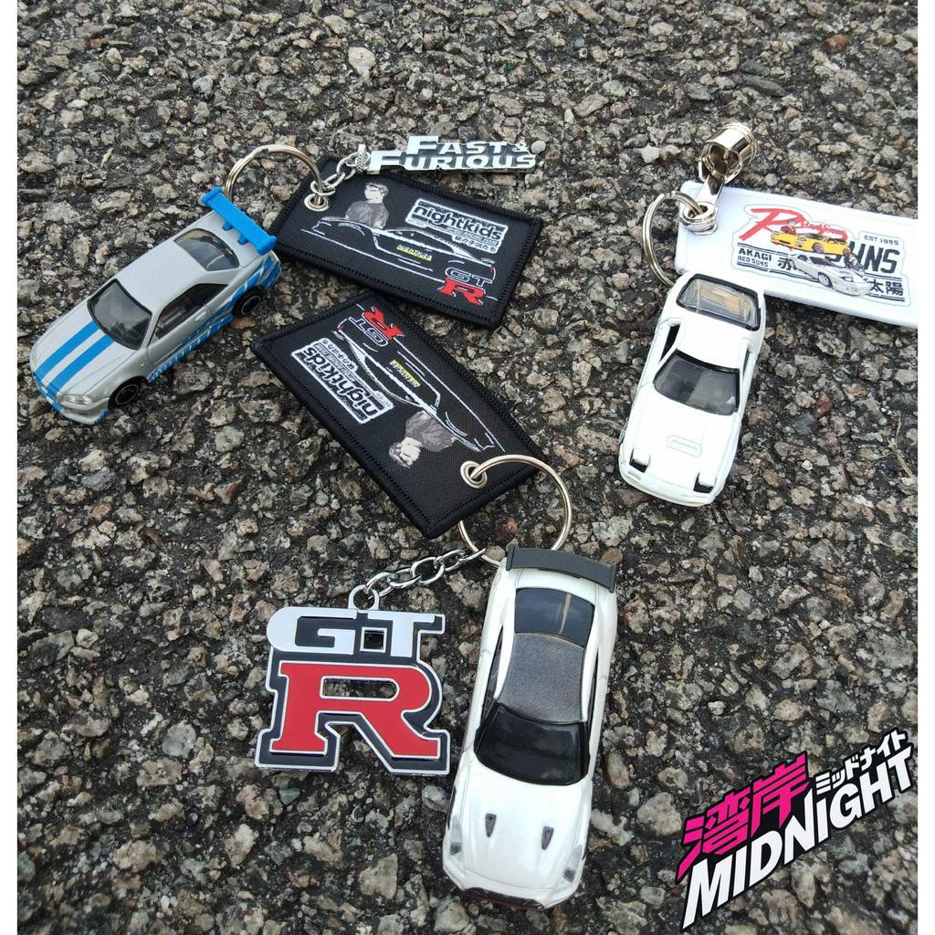 JDM RX7 Car Alloy Keychain Keyring Pendant GTR Car Model Key Chain Ring ...