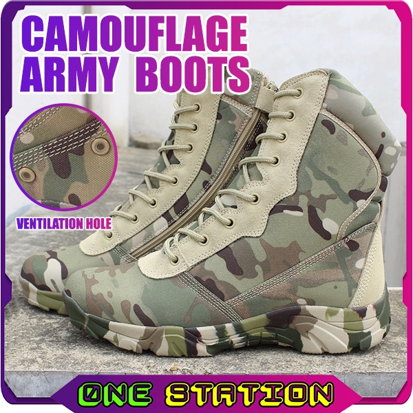Army Boots Unisex Tactical Shoes Swat Boots Camouflage Combat Boots ...