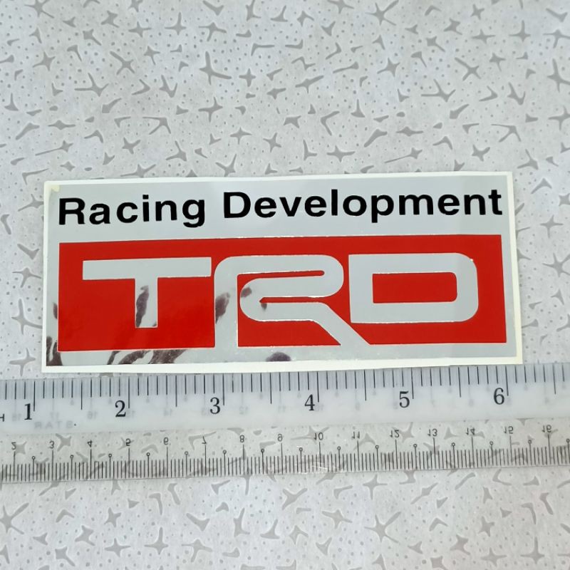 TRD RACING WATERPROOF CUTTING STICKER FOR CAR / HELMET / MOTORCYCLE ...