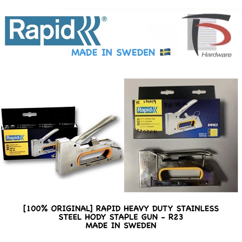 [100% ORIGINAL] RAPID HEAVY DUTY PRO POWER TACKER / STAPLE GUN R23 ...