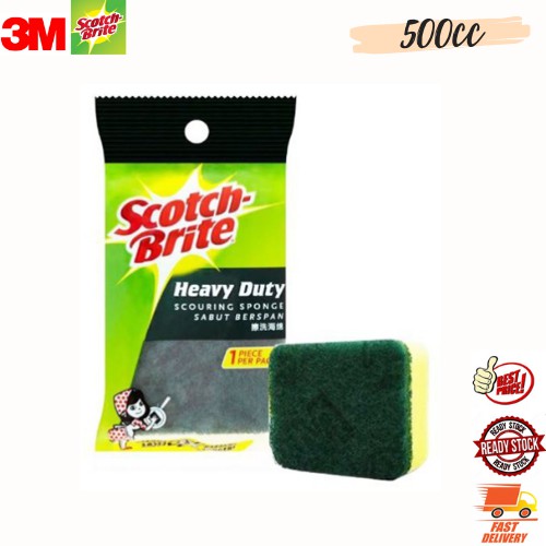 3M Scotch Brite Scouring Sponge Dish Pot Wash Cleaning Span Basuh Cuci ...