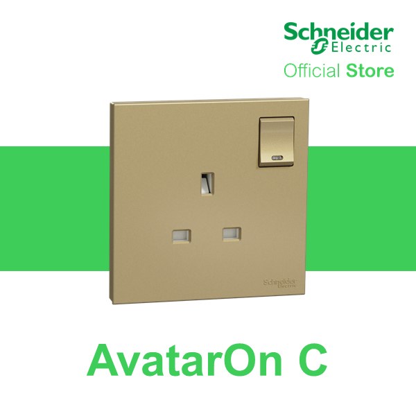 Schneider Electric AvatarOn C Switched Socket 13A 250V 1 Gang Suis Soket | Shopee Malaysia