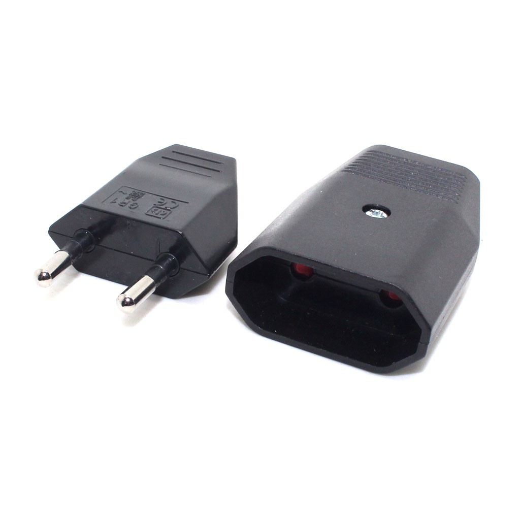 Eu European Outlet Electric Plug Socket 2 Pin Female Male Wiring Plugs ...