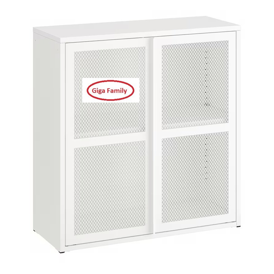 I K E A IVAR Cabinet / Shelf / Shelves with doors 80x83 cm (Black Mesh ...