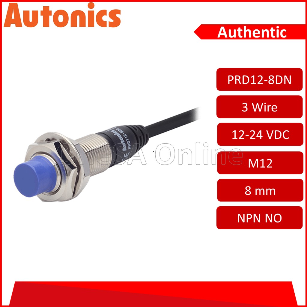 AUTONICS PROXIMITY SENSOR M12 8MM DC3 WIRE NPN NO(PRD12-8DN-D12-24) | Shopee Malaysia