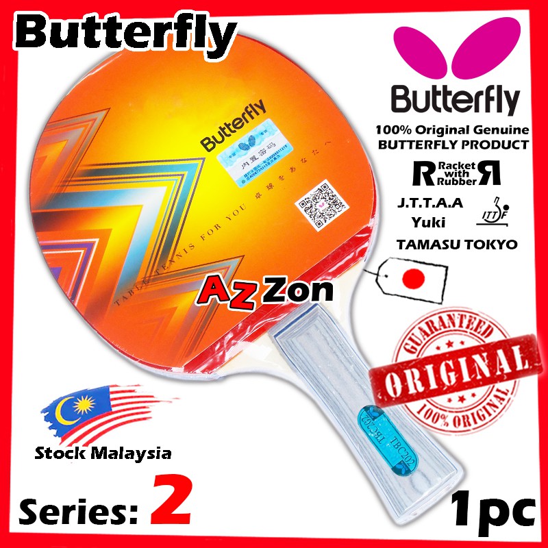 BUTTERFLY Series-2 TBC202 Ping Pong Bat Butterfly Table Tennis Bat 100% ...