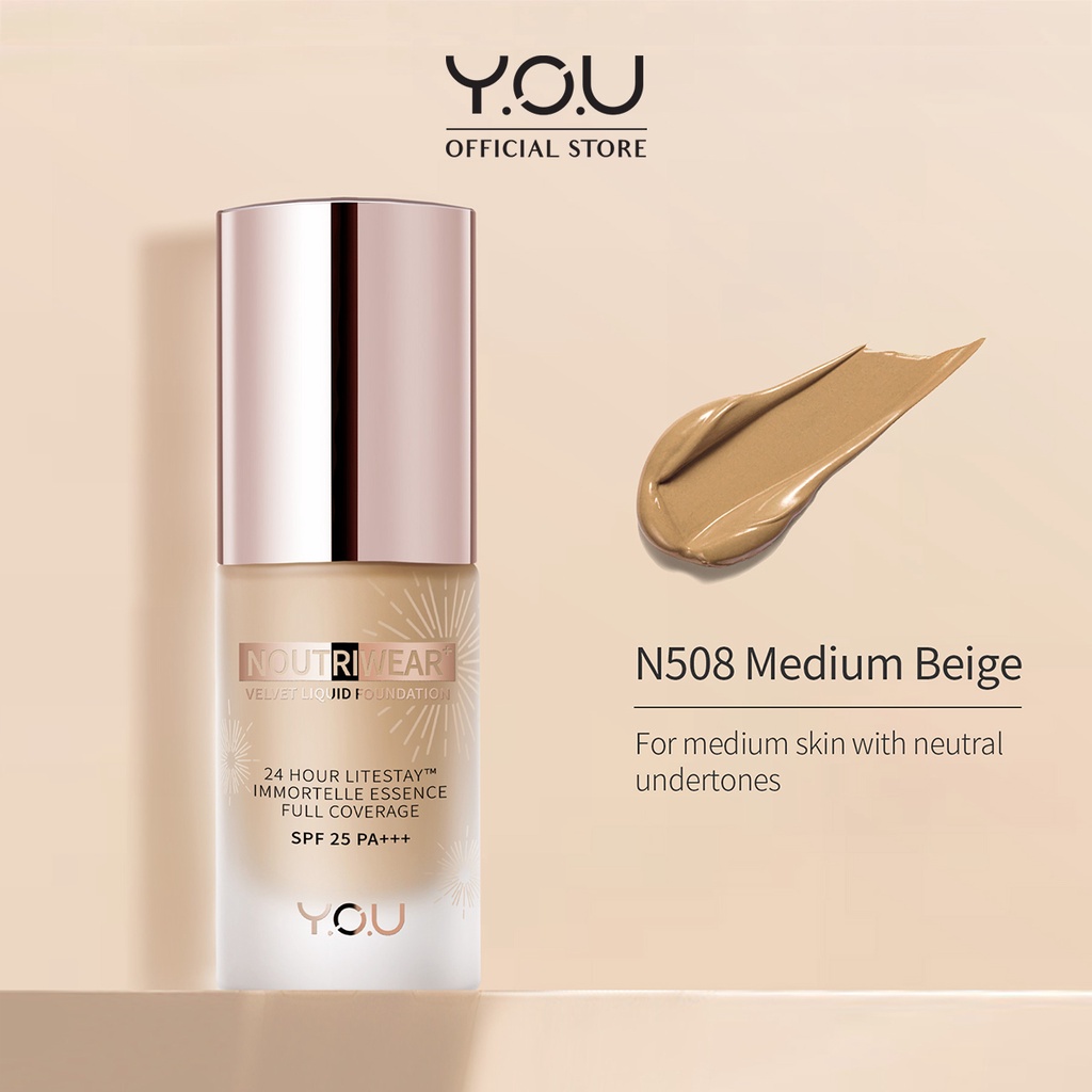 YOU NoutriWear+ Velvet Liquid Foundation SPF25 PA+++ French Immortelle ...