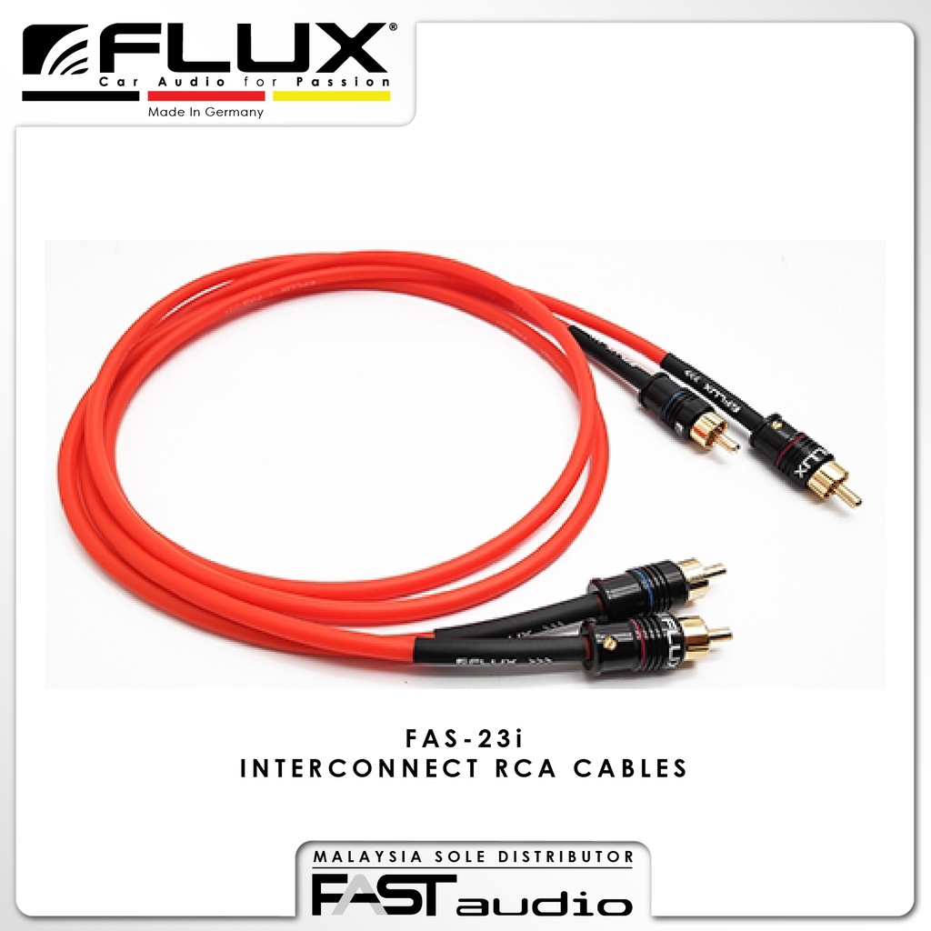FLUX : FAS-23i (RED) / INTERCONNECT RCA POWER CABLE (1 Meter / 2.5 ...