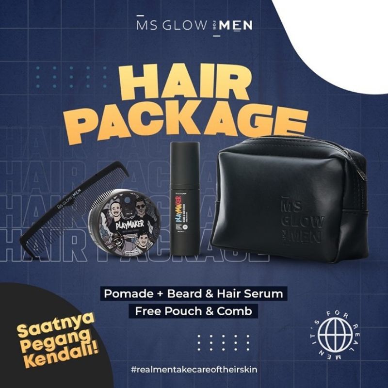 Playmaker POMADE And HAIR SERUM MS GLOW FOR MEN | Shopee Malaysia
