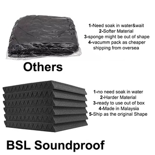 BSL Triangle 30 X 30 X 2.5cm Recording Studio Acoustic Panel Foam ...