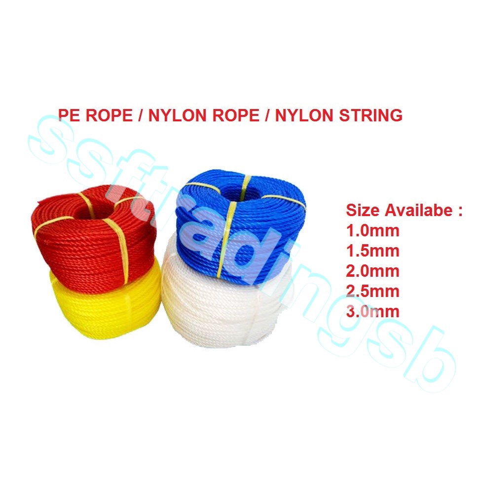 PE ROPE / NYLON ROPE / POLYETHYLENE ROPE / 1.0 1.5 2.0 .2.5 3.0 NYLON ...