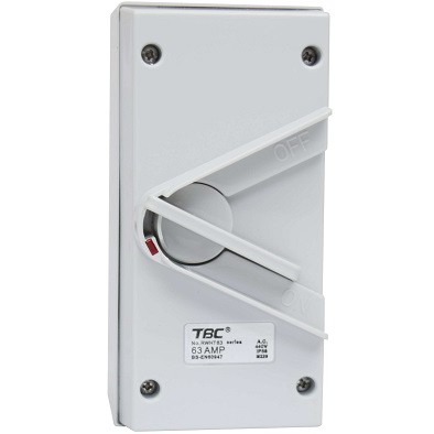 IP56 ISOLATOR/ SURFACE SWITCH/ THREE POLE WEATHER-PROTECTED 440VAC 20A ...