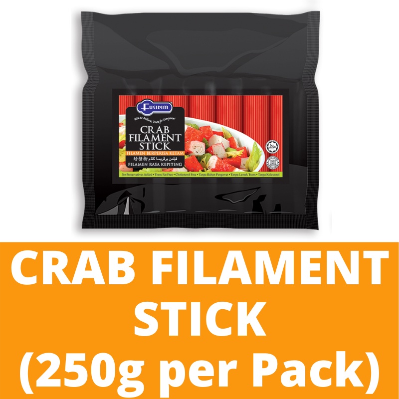 Fusipim Crab Filament Stick (250g per Pack) 螃蟹柳 Filamen Rasa Kepiting ...