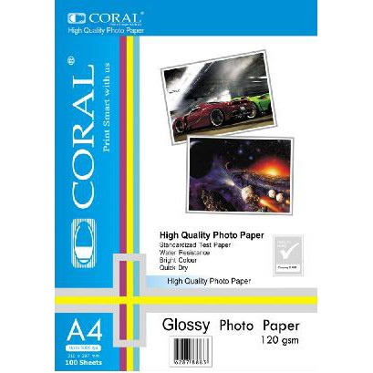 Coral GLOSSY Photo Paper A4 120 GSM | Shopee Malaysia