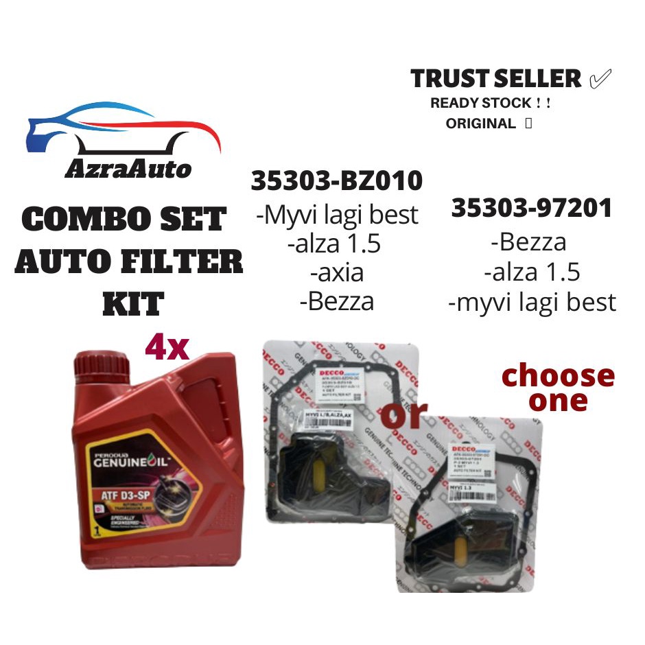 Perodua Auto Transmission Fluid ATF D3-SP GearBox Oil (4Botol) + Auto ...