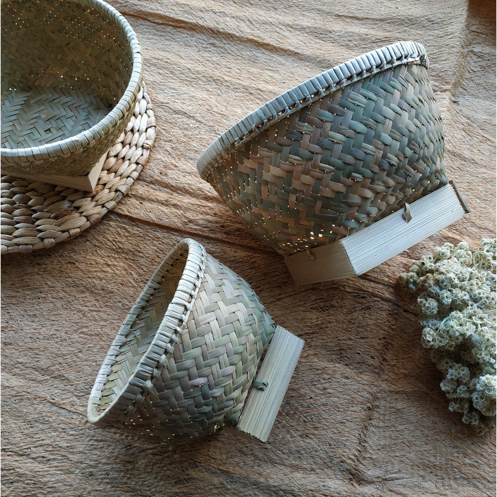 BAMBOO LEATHER CETHING S diameter 15cm | Cething leather cething woven ...