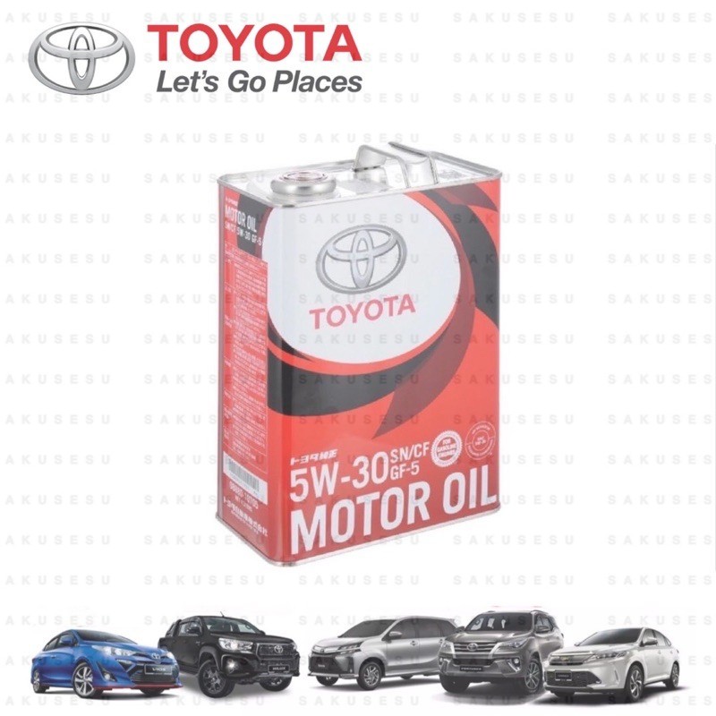 08880-10705 Toyota SN/CF GF5 5W-30 Fully Synthetic Engine Oil (4 liter ...