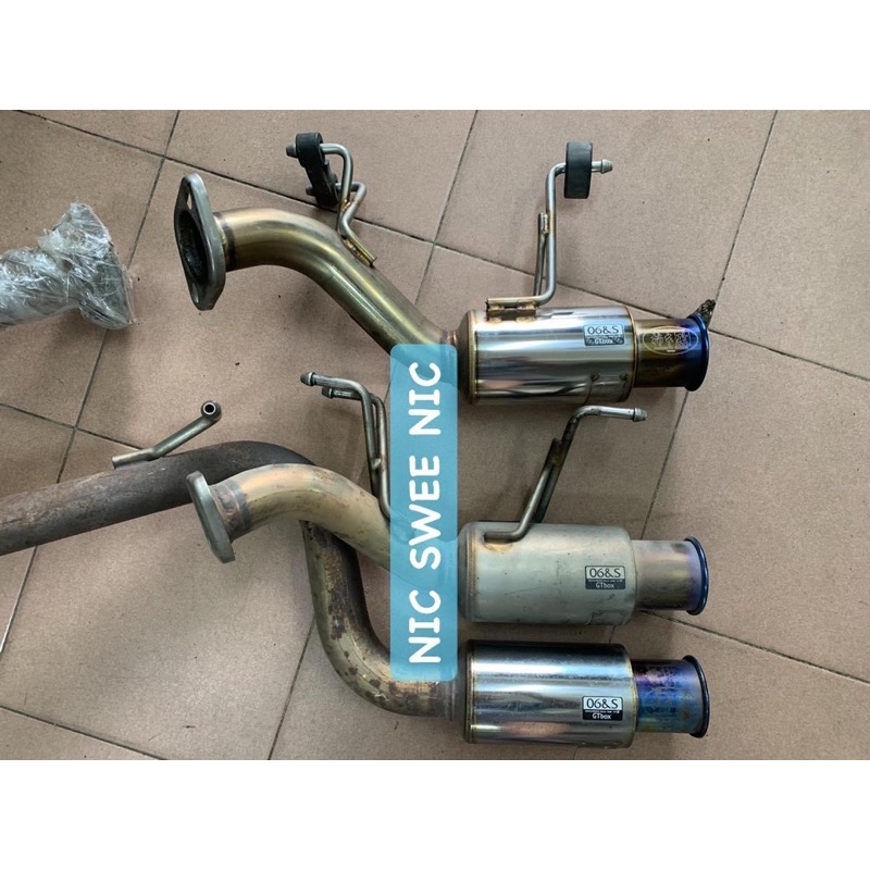 kakimoto gtbox 06&s titanium face tail muffler exhaust stainless steel ...