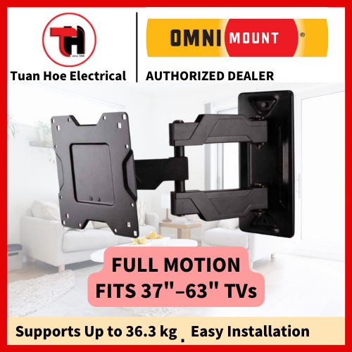 OMNIMOUNT OC80FM Full Motion TV Wall Bracket for 37 inch to 63 inch ...