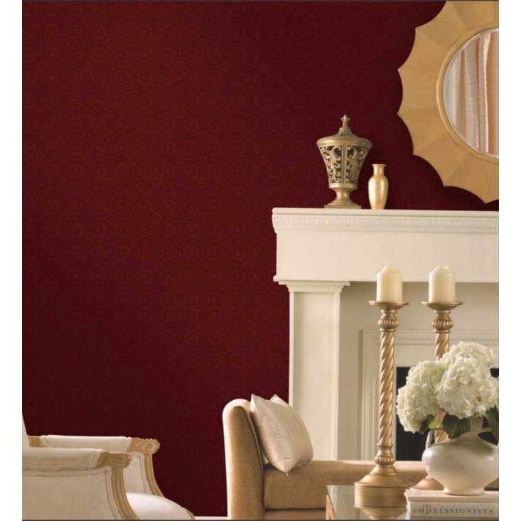 MERAH Plain Red Luxury WALLPAPER Vinyl Wall WALLPAPER | Shopee Malaysia