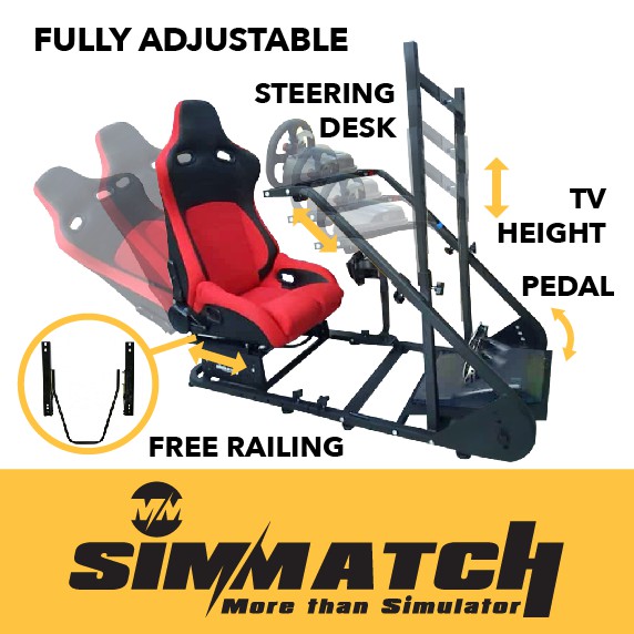 🔥SHIP FROM KL🔥 Simmatch Full Set Racing Simulator Steering Wheel Stand ...