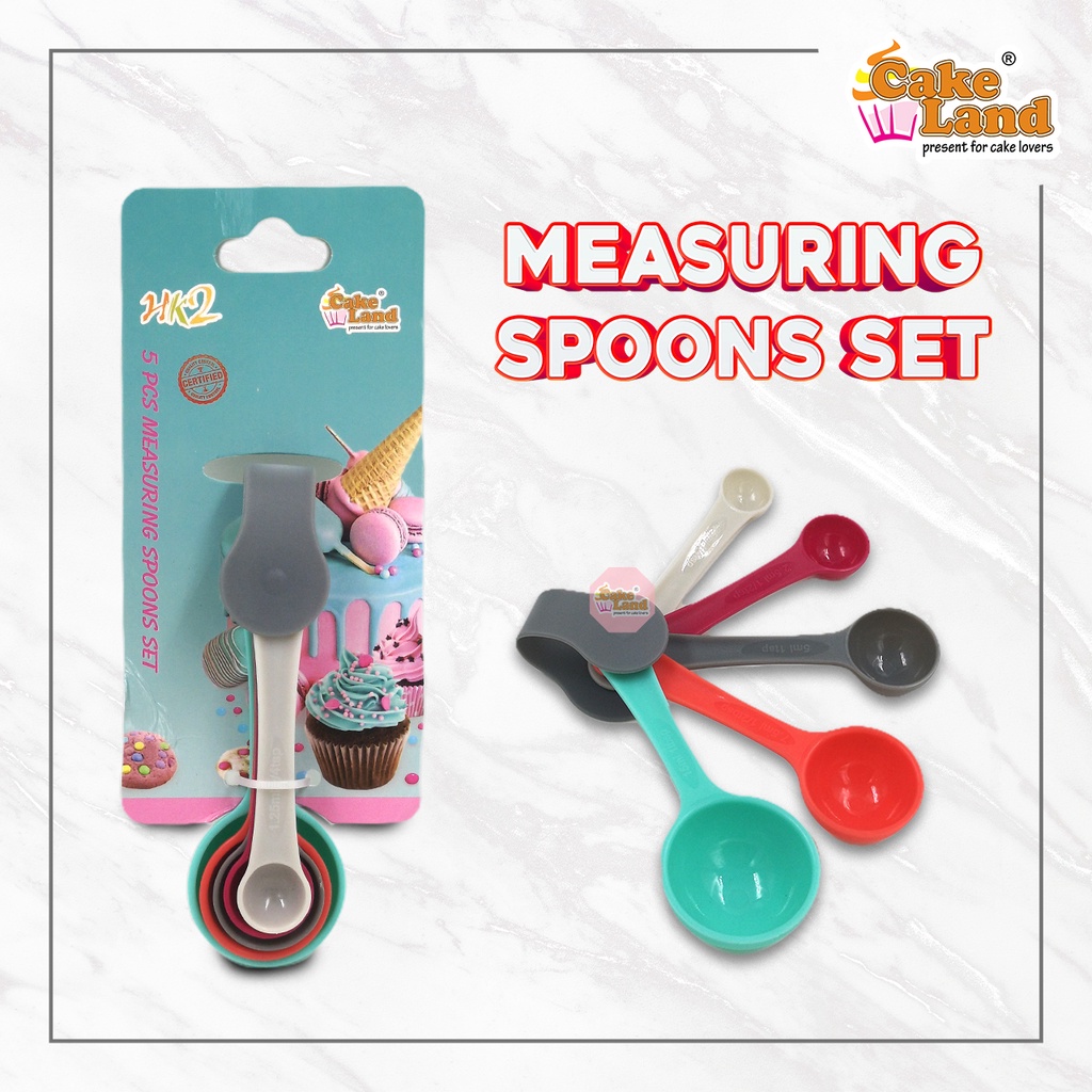 CAKE LAND Measuring Spoons (5 Pcs) | Shopee Malaysia