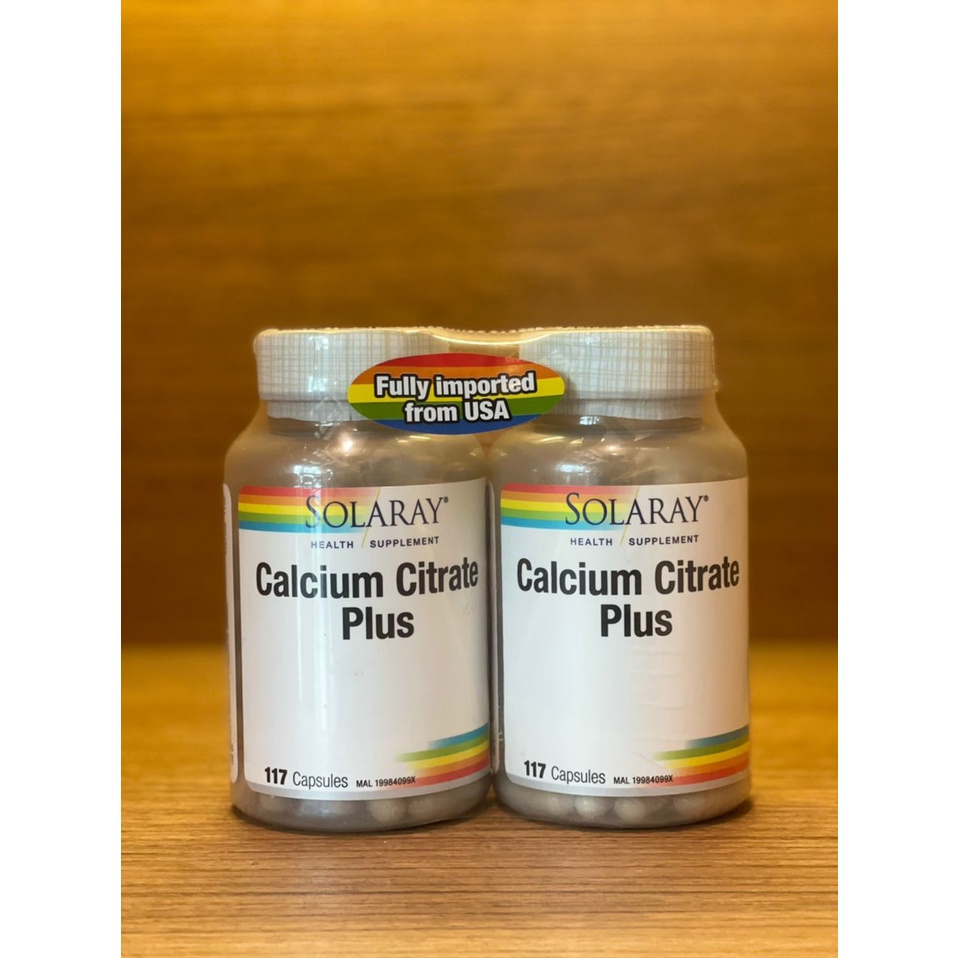 SOLARAY CALCIUM CITRATE PLUS 117'S X 2 (EXP 01/2026) | Shopee Malaysia
