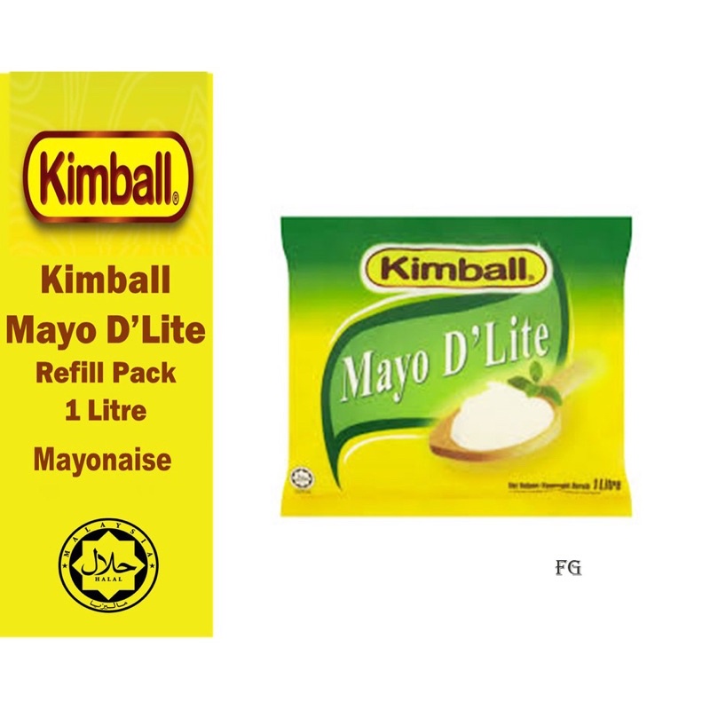 🔥Ready Stock🔥Kimball Mayo D'Lite Mayonnaise Refill Pack 1Litre | Shopee ...