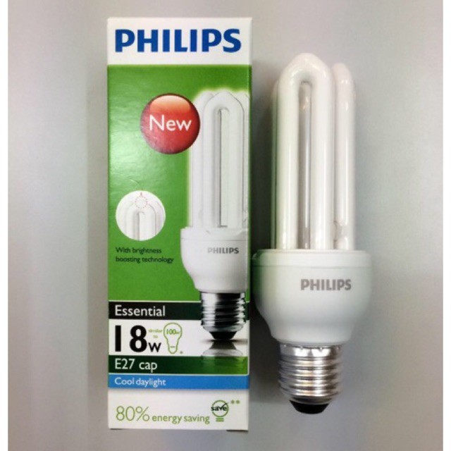 PHILIPS Essential 3U Bulb E27 18W Cool Daylight [100% ORIGINAL] [READY ...