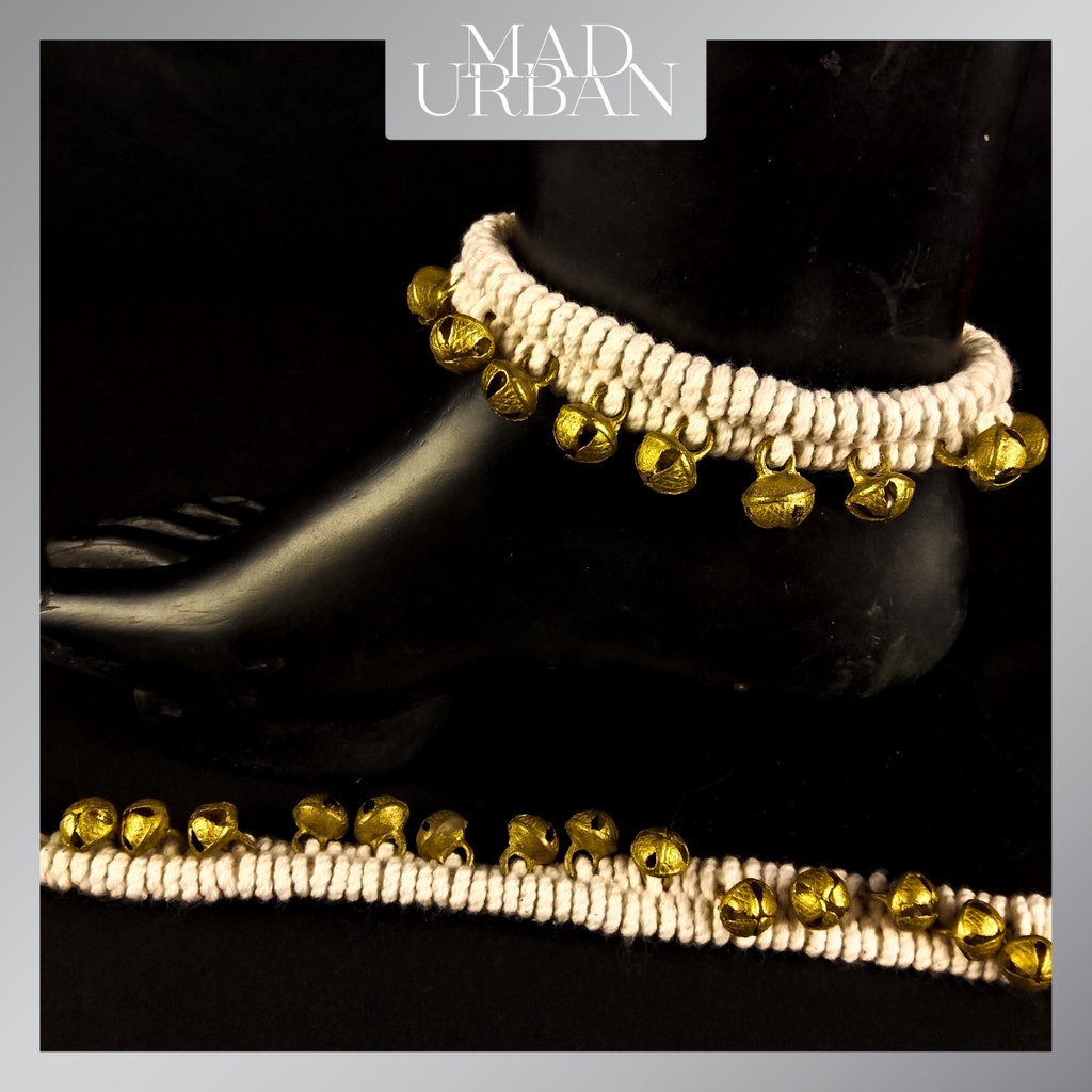 MadUrban Musical Anklet/Dancing Bell (Salangai) (Rope, Leather) (15,23 ...