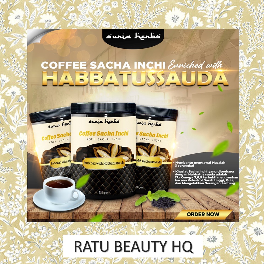 Coffee Sacha Inchi enrich with Habbatus Sauda (1 Botol/ 0.5kg/botol ...