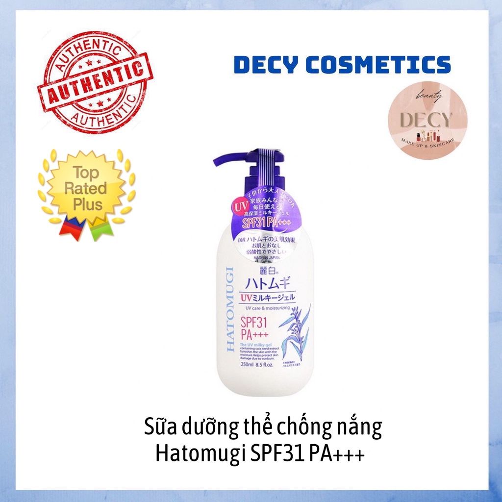 Hatomugi SPF31 PA +++ sunscreen body lotion 250ml | Shopee Malaysia