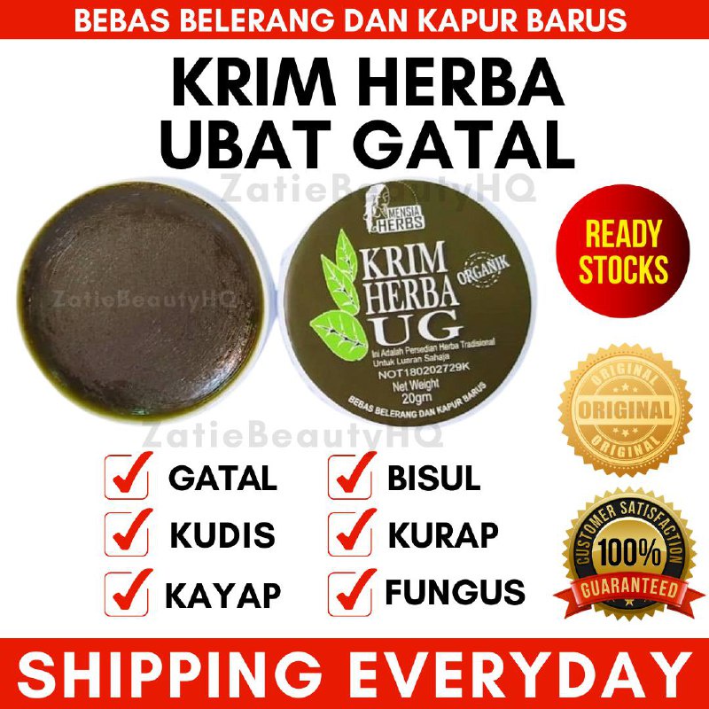 Krim Herba Ubat Gatal Organik Atasi dan Rawat Kurap Kudis Fungus Bisul ...