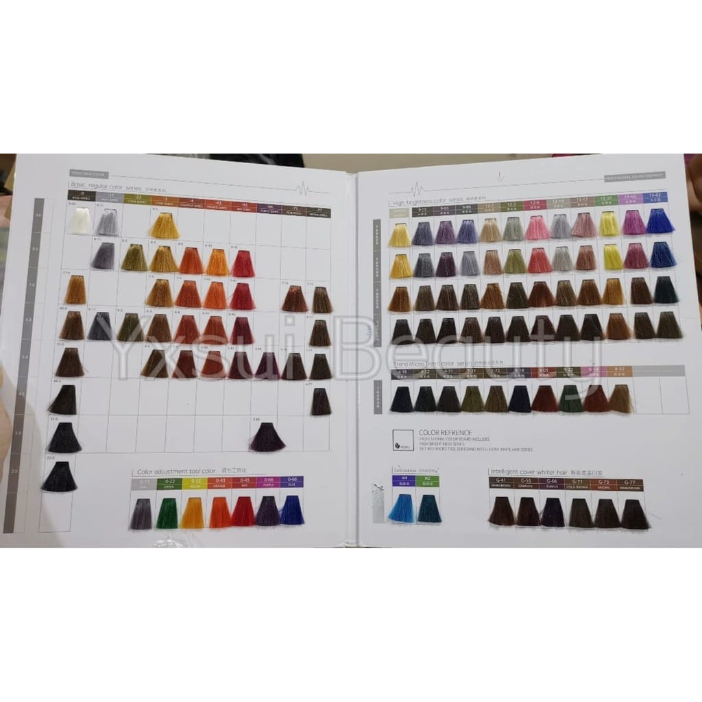 Professional Hair Salon Colour Cream catalog /Hair color card /dye hair ...