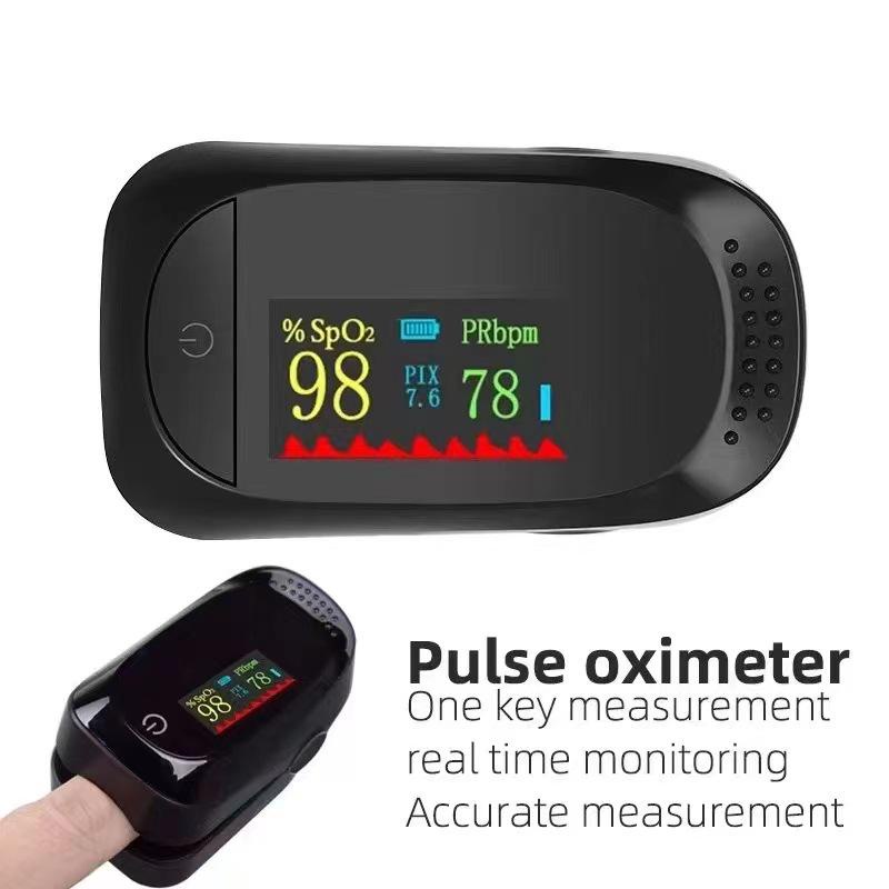 Pengesan Oksigen LED Finger Oximeter Fingertip Pulse Oxymeter Monitor ...
