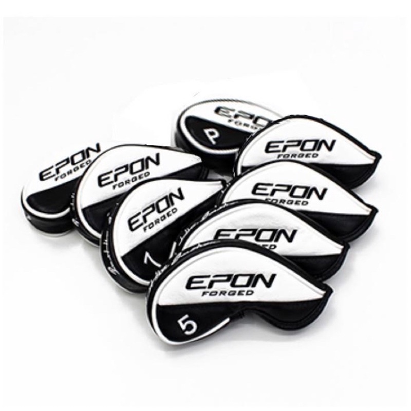 🇲🇾 Epon Golf Iron Headcover Long Neck Monochrome (Black & White ...