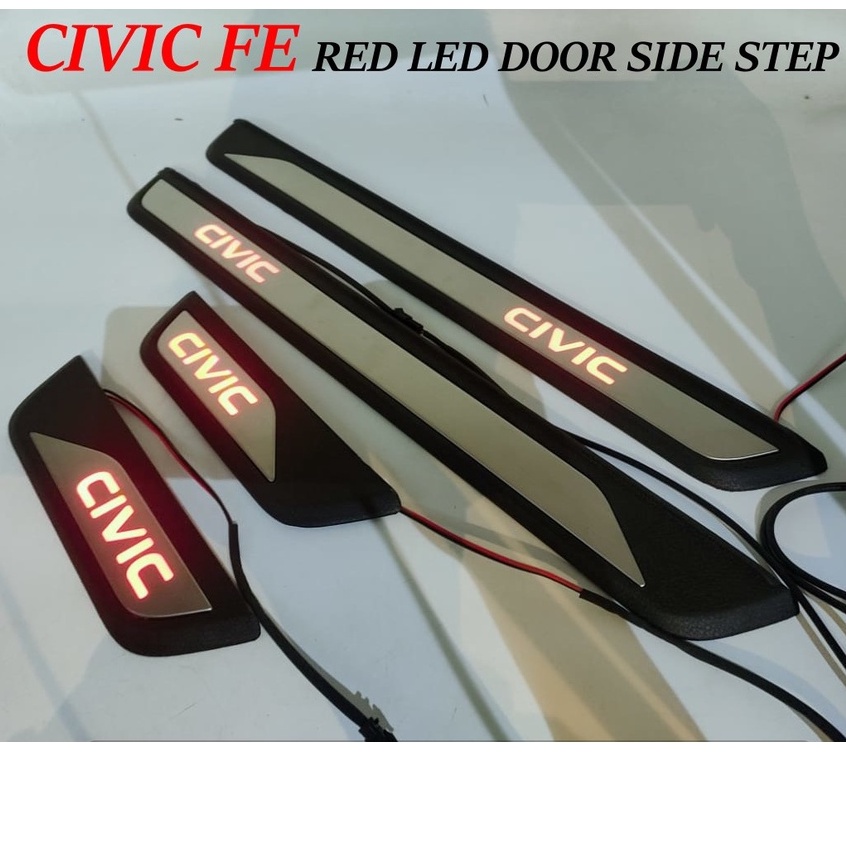 Honda Civic FE 2022 Side Step Led Side Steel Plate Door Step Led ...