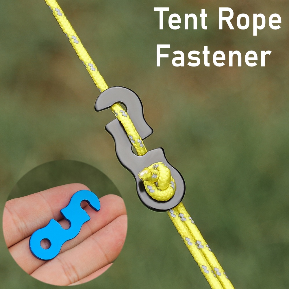 Tent Rope Outdoor Camping Adjustable Stopper Wind Cord Fastener S Shape ...