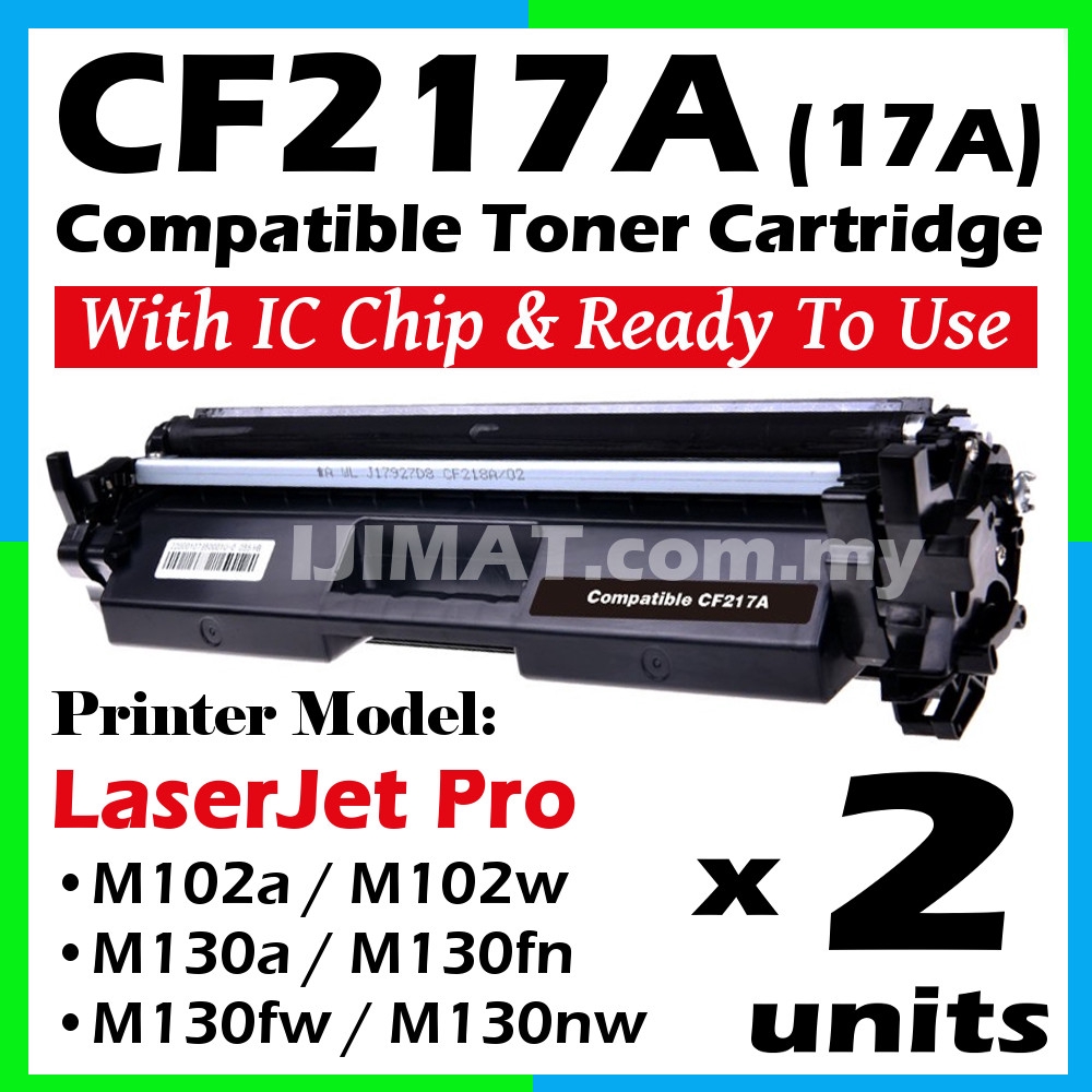 2x CF217 CF217A 217 17A For HP LaserJet M102a M102w MFP M130a MFP ...