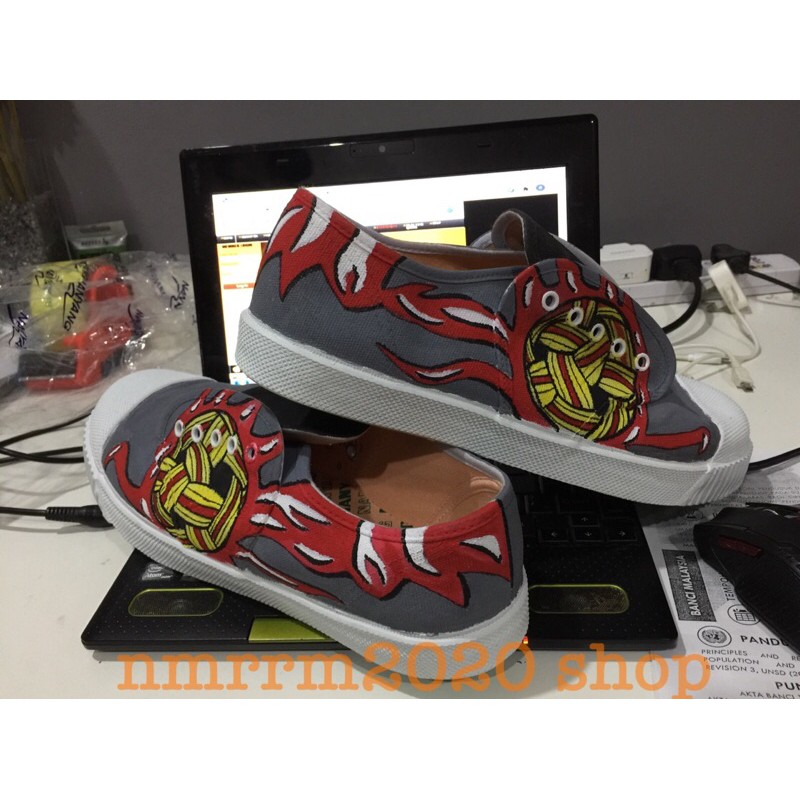 Kasut Nanyang / Breaker 4x4 Stylo Fancy Sepak Takraw STL Custom Shoes ...