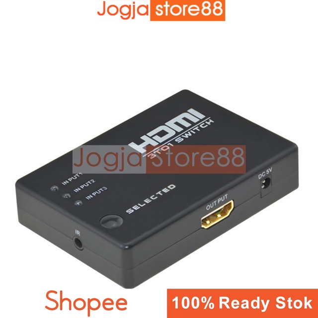 Hdmi Switch 3 Port Full HD 1080P+Remote Control Replaces HDMI To TV ...