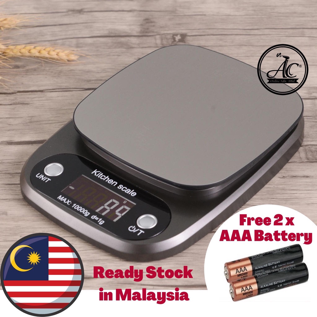 10kgx1g Kitchen Scale Digital LCD High Precision Kitchen Weighing Scale Balance Electronic Food ...