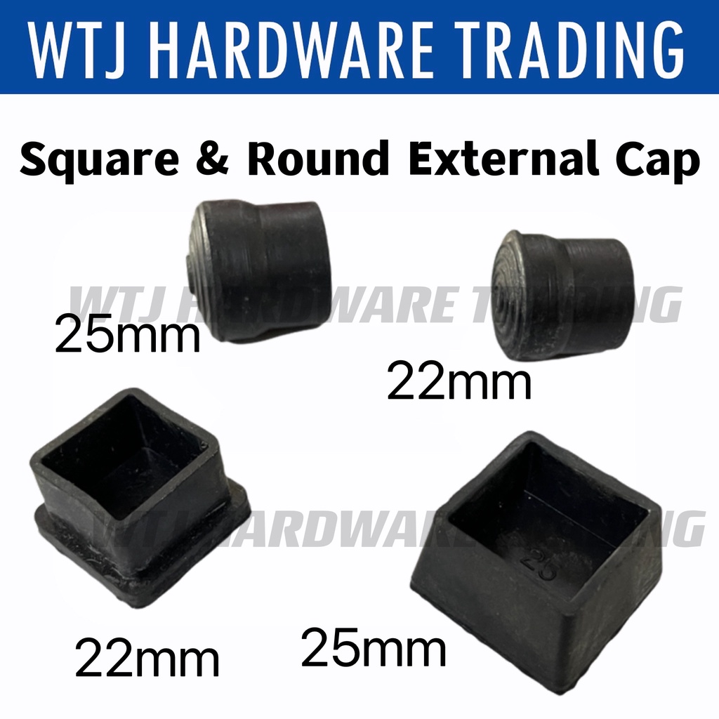 Square & Round External Cap Outer Rubber Cover 22MM & 25MM / Getah Kaki ...