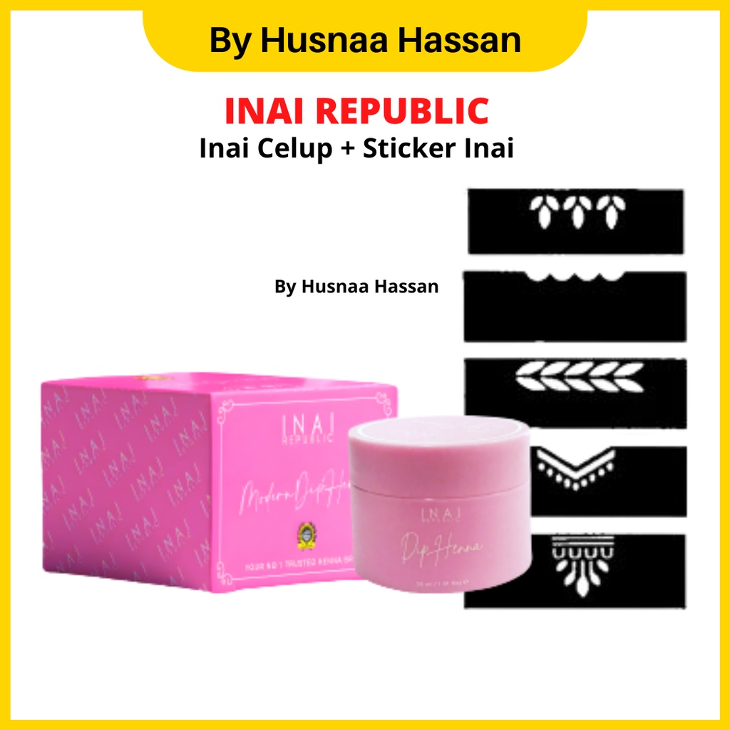 INAI REPUBLIC Inai Celup Red Maroon Merah Homemade Asli Daun Halal ...