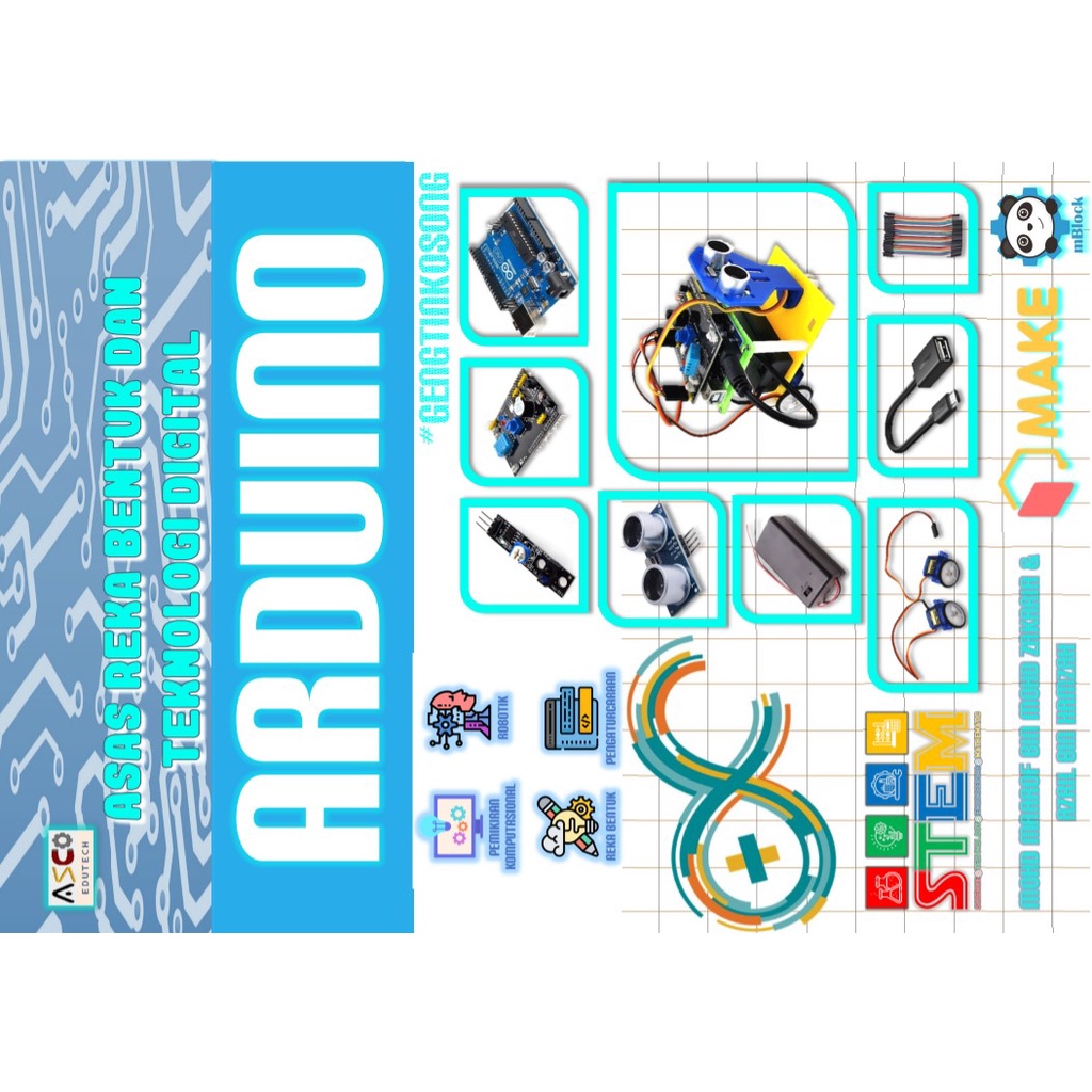 Kit Robot Arduino RBT sesuai untuk Tahun 6 dan Buku Panduan Sekolah ...